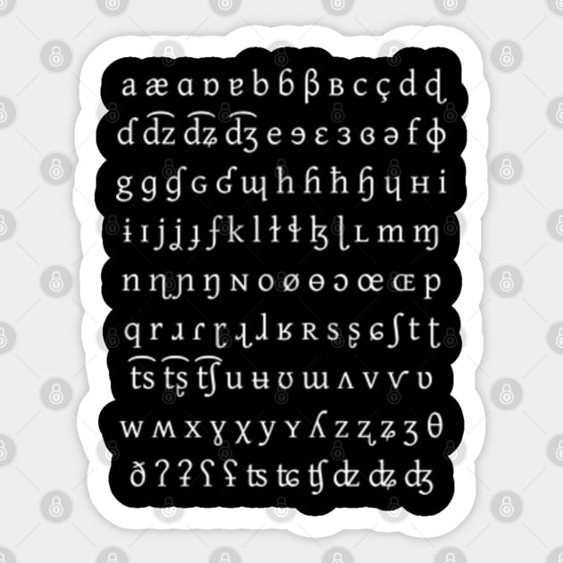 Phonetic Symbols Linguistics Sticker Teepublic
